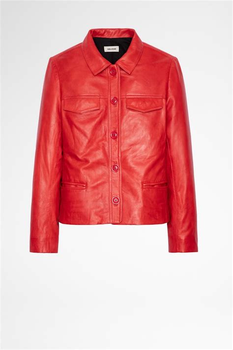 Liam Jacket Jacket Red Women Zadigandvoltaire
