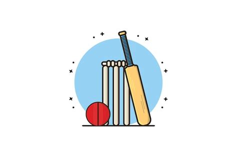 Cricket Ball And Bat Clipart