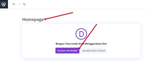 Cara Membuat Halaman Beranda Homepage Di Divi