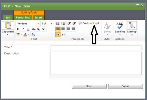 Me My SharePoint Add Button In SharePoint RTE Editing Tools Ribbon