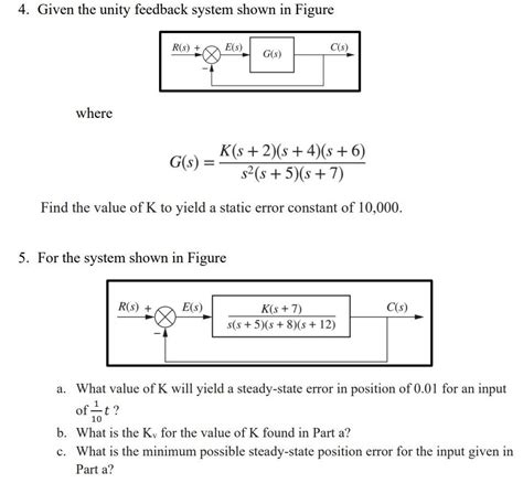 Solved Given The Unity Feedback System Shown In Figure Chegg