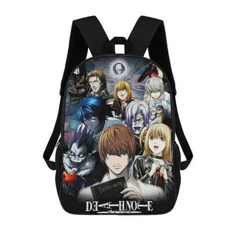 death note backpack 17 inch shoulder bag sturdy laptop backpack daypack