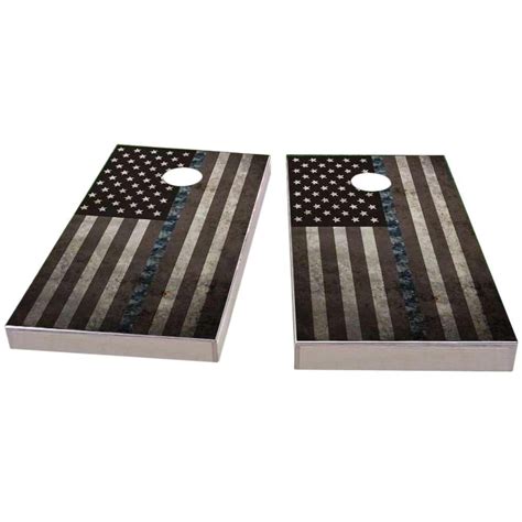 Skips Garage American Flag Thin Nwu Line Navy All Weather Cornhole