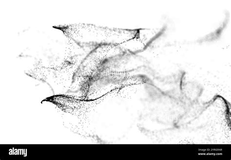 flowing curve particles background 3d cut out stock images and pictures