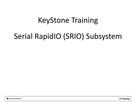 Ppt Serial Rapidio Srio Subsystem Powerpoint Presentation Free Download Id2641911