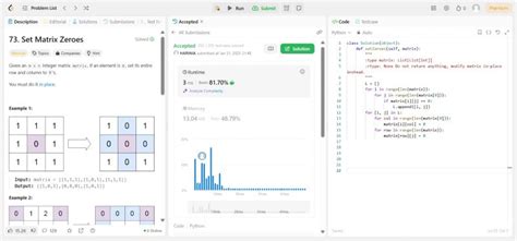 Harini A On Linkedin Leetcode Matrix Problemsolving Python
