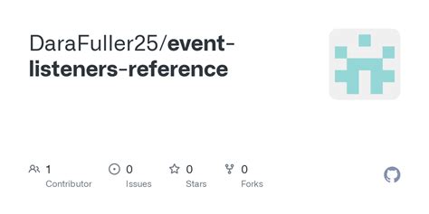 Github Darafuller25event Listeners Reference