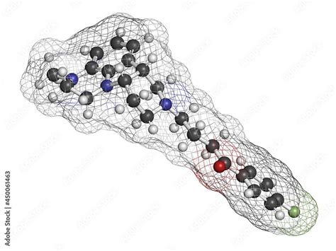 Lumateperone Antipsychotic Drug Molecule 3d Rendering Stock Illustration Adobe Stock