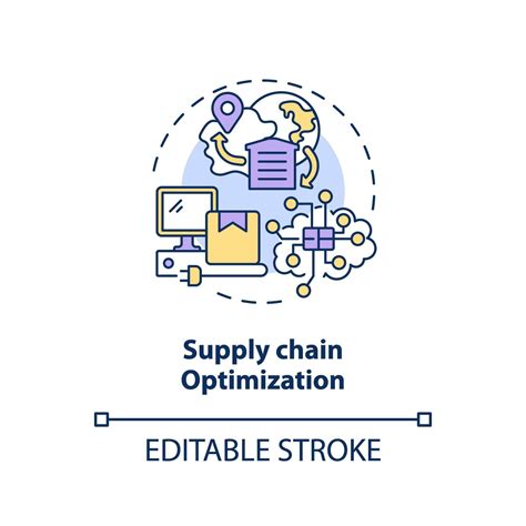 2d Editable Supply Chain Optimization Thin Line Icon Concept Isolated Vector Multicolor