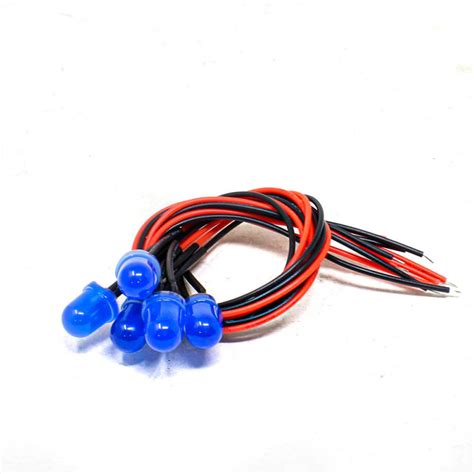 V MM Blue LED Indicator With Wire Cm Pack Of Buy Online At Low Price In India