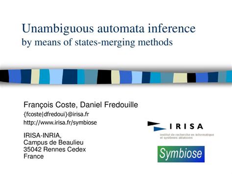 Ppt Unambiguous Automata Inference By Means Of States Merging Methods