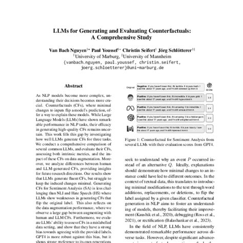 Llms For Generating And Evaluating Counterfactuals A Comprehensive