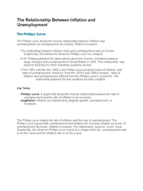 Philips Curve Pdf Phillips Curve Cost Of Living