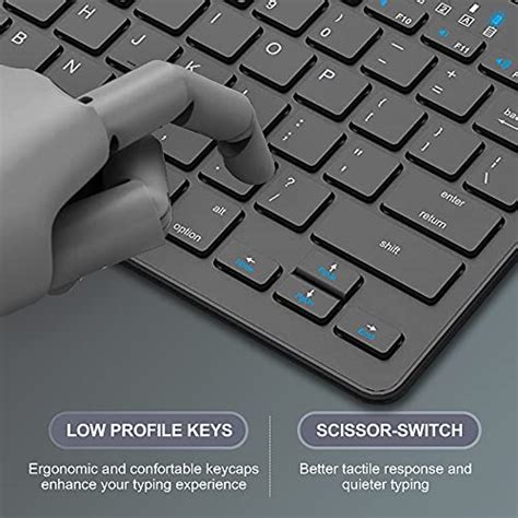 Vortec Wireless Bluetooth Smartphone Keyboard Compatible With IPhone Samsung Tablet Android