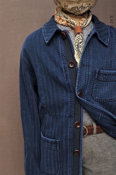 Sashiko Chore Jacket Indigo Xl Stylish Men Wear Americana