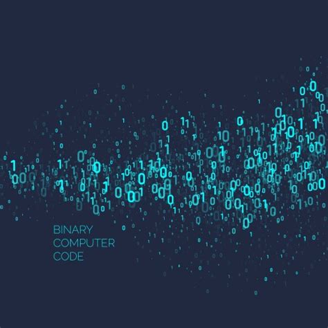 Stream Of Binary Code Abstract Digital Royalty Free Vector