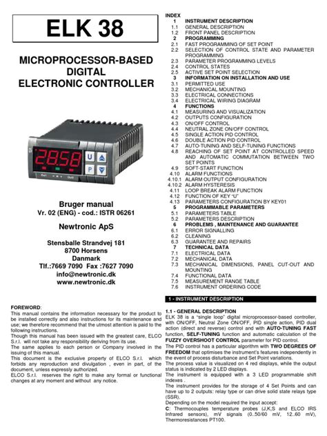 User Manual Elk38 Pdf Parameter Computer Programming Electrical