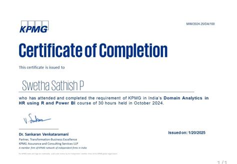Hranalytics Powerbi Rprogramming Kpmg Datadrivenhr Learningandgrowth Swetha Sathish