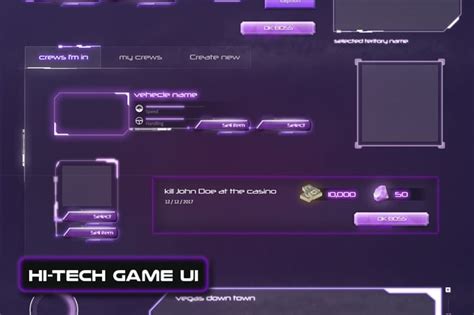 Hud Ui Element Pack For Mmo Rpg Game Ux And Ui Kits Ft Hud And Elements