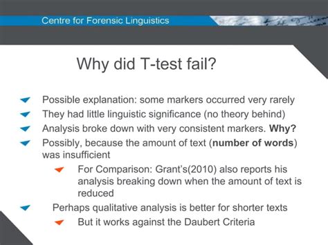 Authorship Analysis Using Function Words Forensic Linguistics Ppt