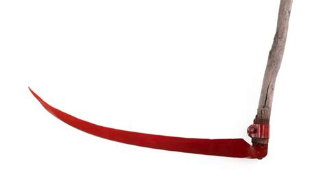 Premium Photo Red Scythe Isolated On White Background