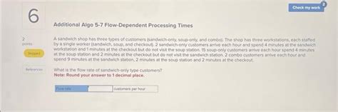 Solved Additional Algo 5 7 Flow Dependent Processing Times A