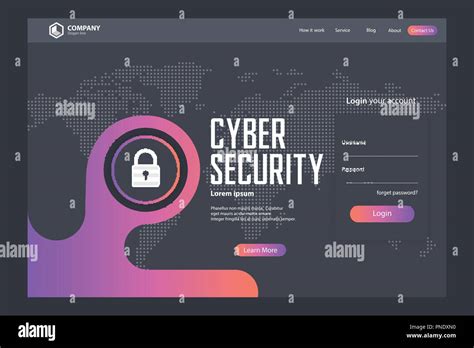 Cyber Security Landing Page Vector Template Design Stock Vector Image And Art Alamy