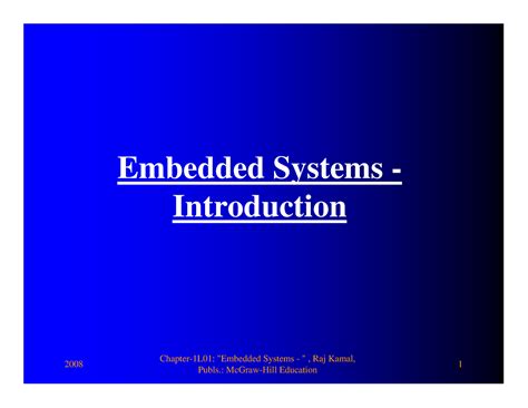 Chap Lesson Emsys Embedded System Chapter Chapter L Embedded Systems
