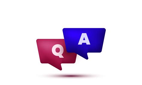 Illustration Realistic Icon Bubble Q Letters Questions Answers 3d Isolated On Background