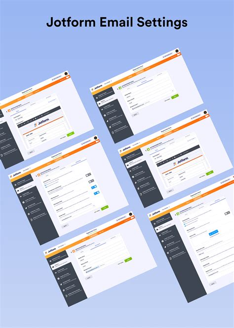 Jotform Email Settings On Behance