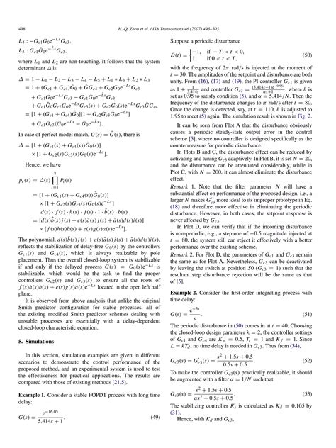 Modified Smith Predictor Design For Periodic Disturbance Rejection Pdf