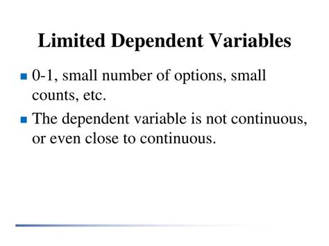 Ppt Limited Dependent Variables Powerpoint Presentation Free
