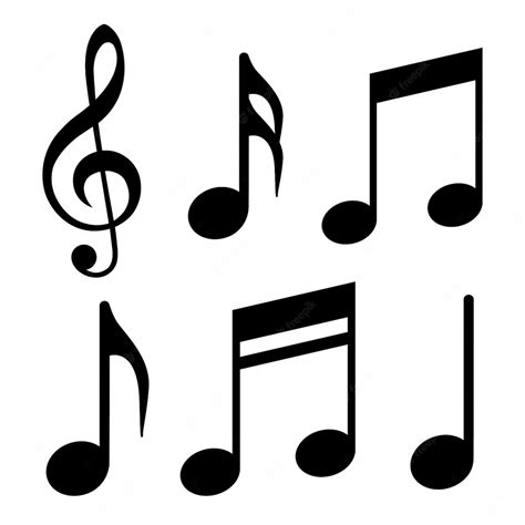 Moldes De Notas Musicais Vetor Premium Music Notes Silhouette Mini