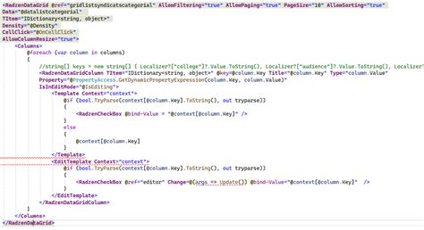 Datagrid Incell Editing With Checkbox Radzenblazor Components Radzen