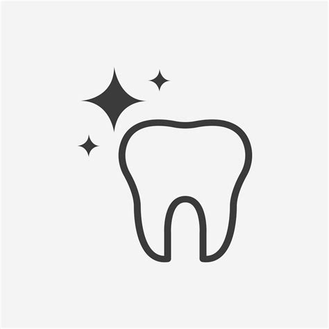 Tooth Icon Vector Health Dentistry Dentist Dental Mouth Hygiene