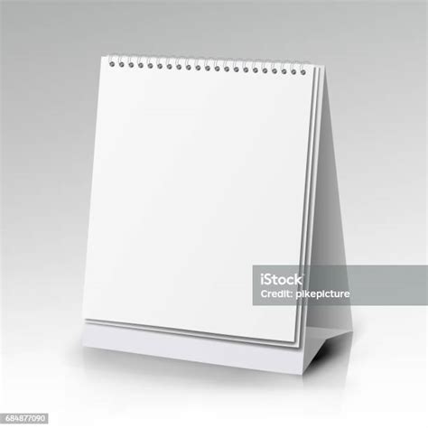 빈 서 현실적인 수직 나선형 테이블 달력 흰색 바탕에 다양 한 크기의 절연 벡터 일러스트 레이 션 달력에 대한 스톡 벡터 아트 및 기타 이미지 Istock