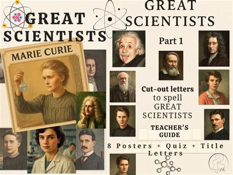 Great Scientists 8 Science Classroom Display Quiz Title Letters Ks2 Ks3 Teaching Resources