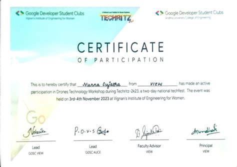 Nunna Sujatha On Linkedin 🚀 Elevating My Skills At The Gdsc Drone Technology Workshop Thrilled To