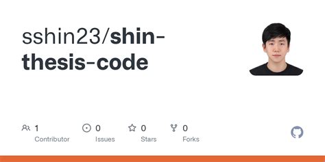 GitHub Sshin23 Shin Thesis Code