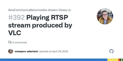 Playing Rtsp Stream Produced By Vlc · Issue 392 · Axiscommunicationsmedia Stream Library Js