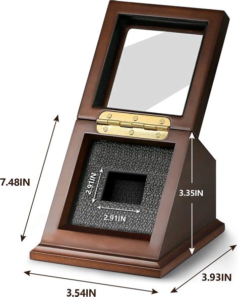Championship Ring Display Case Real Wood Ring Display Case Box With