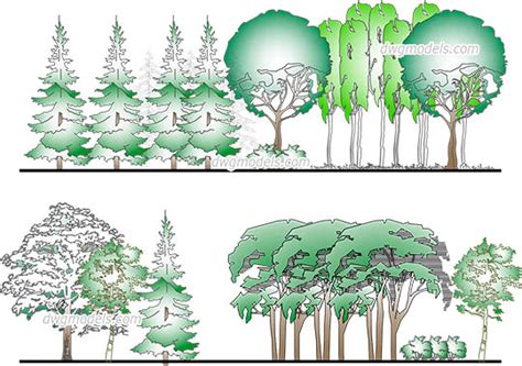 Trees And Plants DWG Models CAD Drawings Free Download Page