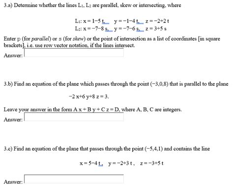 solved 3 a determine whether the lines li l2 are parallel