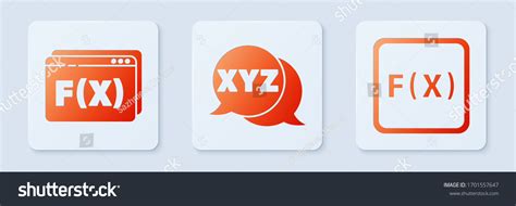 Set Xyz Coordinate System Function Mathematical Stock Vector Royalty Free