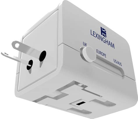 World Travel Adaptor With USB Ports Lexingham Mobile Accessories
