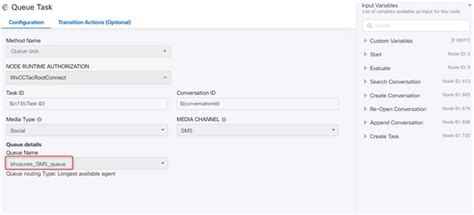 Configure Webex Connect With Short Message Service SMS Digital Channel Cisco