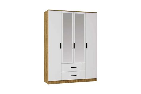 Шкаф 4 х створчатый Евро ШК 12 крафт белый арт 08 178511 купить в Москве по цене 18 490 руб