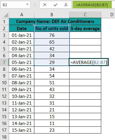 Moving Average In Excel Formula Examples How To Calculate