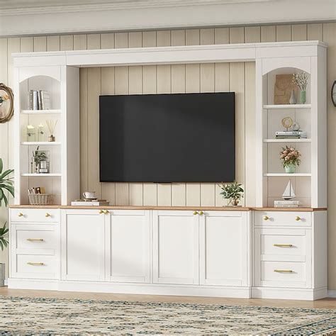 Modernluxe Assembly Required Farmhouse Arched Entertainment Center Wall