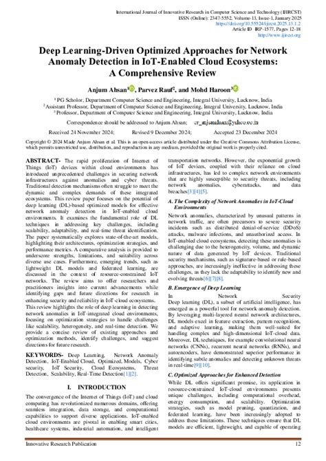 Pdf Deep Learning Driven Optimized Approaches For Network Anomaly
